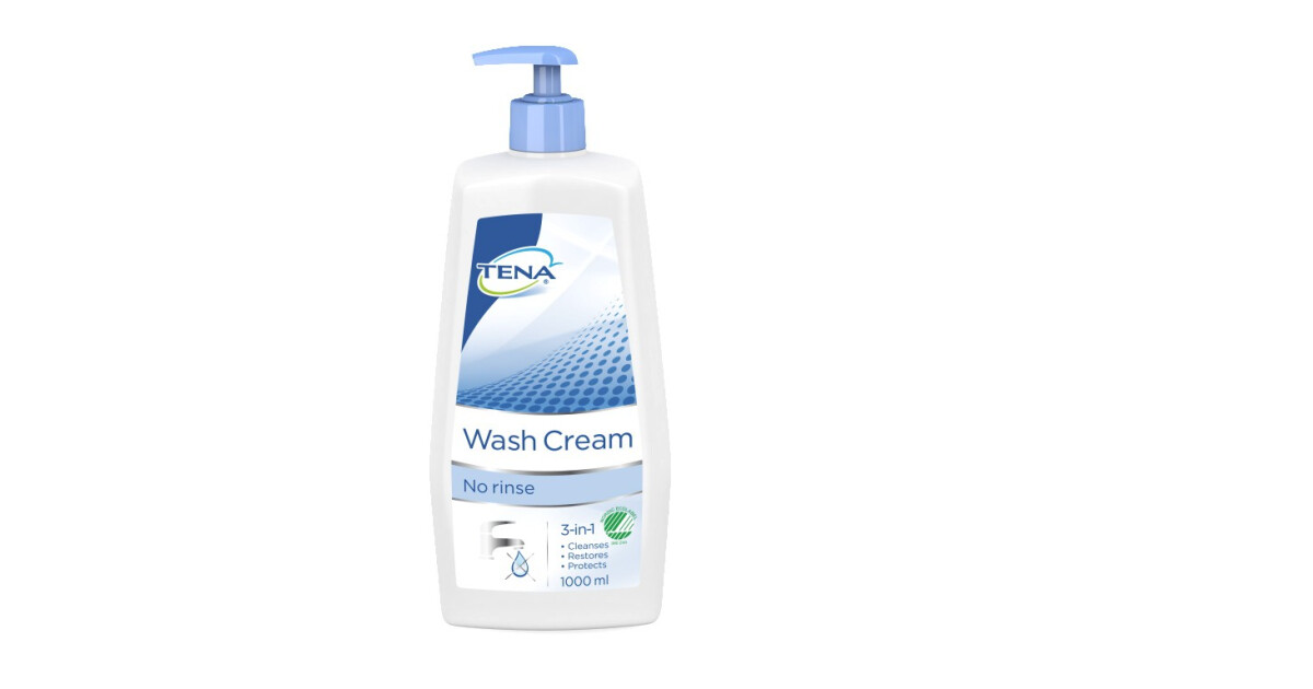 Tena Wash Cream 3-in-1 1000ml, tuoksuton » Handitec